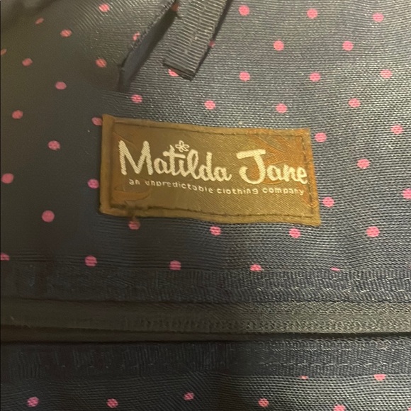 Matilda Jane | Bags | Matilda Jane Navy Backpack With Pink Dots | Poshmark